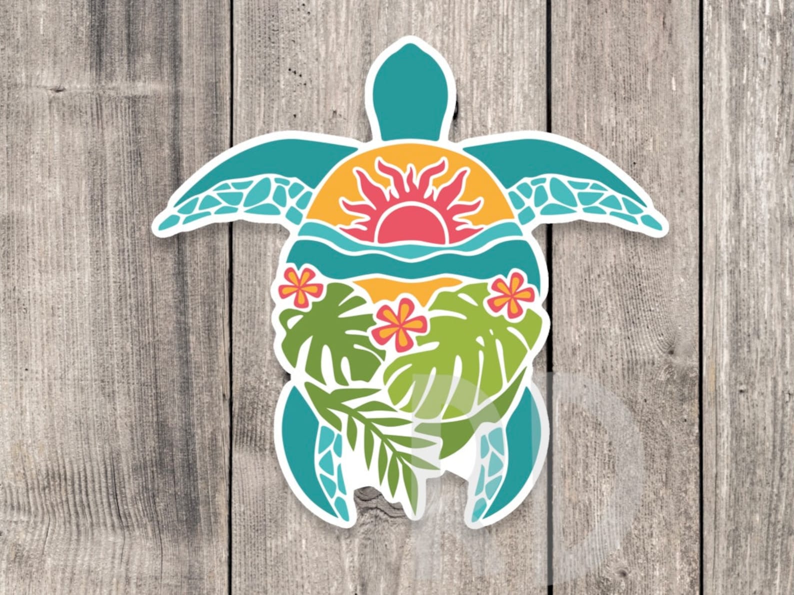 Sea Turtle Sticker Animal Stickers Ocean Theme Gifts - Etsy