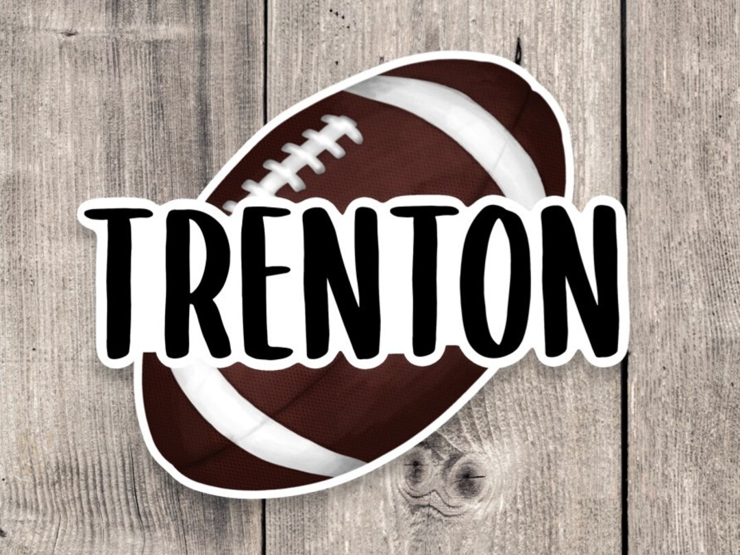 Custom Football Name Sticker: Personalized Water Bottle or Laptop Decal ...