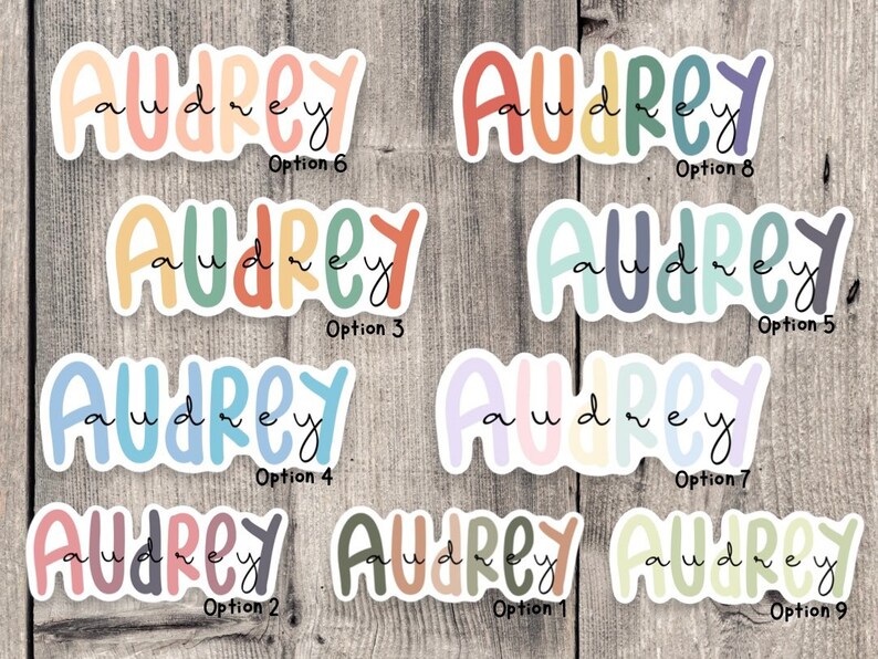 Custom Name Stickers Personalization Colorful Stickers - Etsy