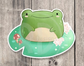 Cute Frog Sticker Pack, Frog Stickers, Toad and Frog, Fat Frog Sticker ...