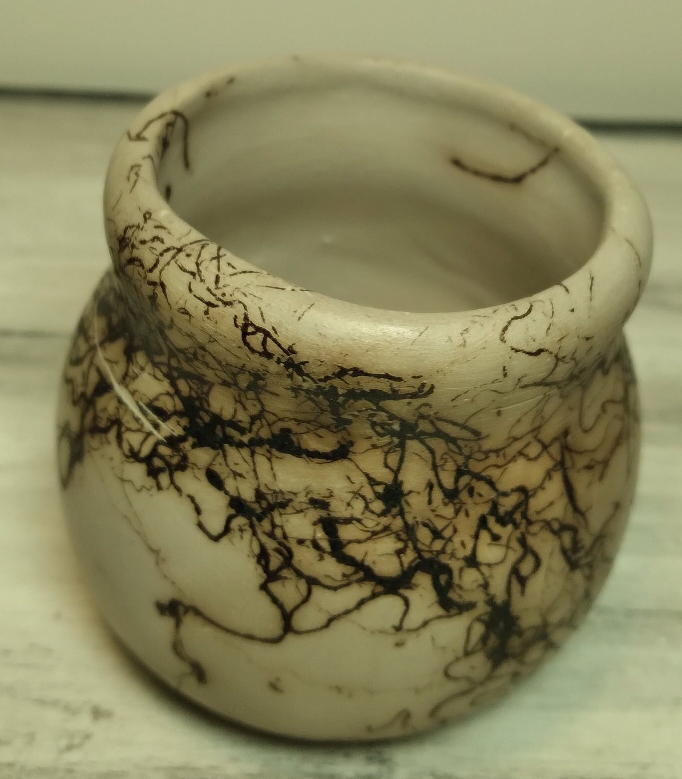 Riley Haskie Native American Artist Signed Raku Horsehair - Etsy