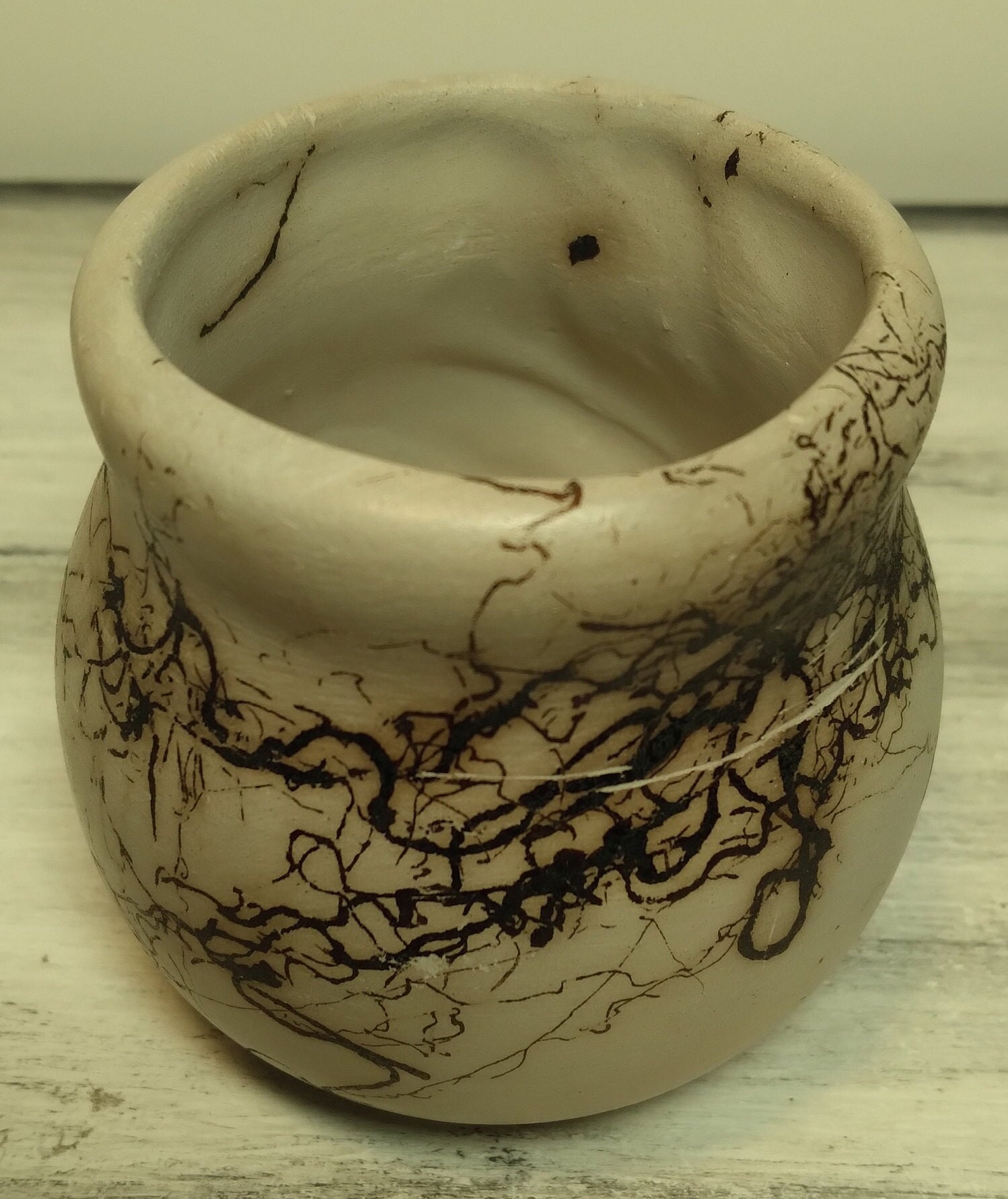 Riley Haskie Native American Artist Signed Raku Horsehair - Etsy