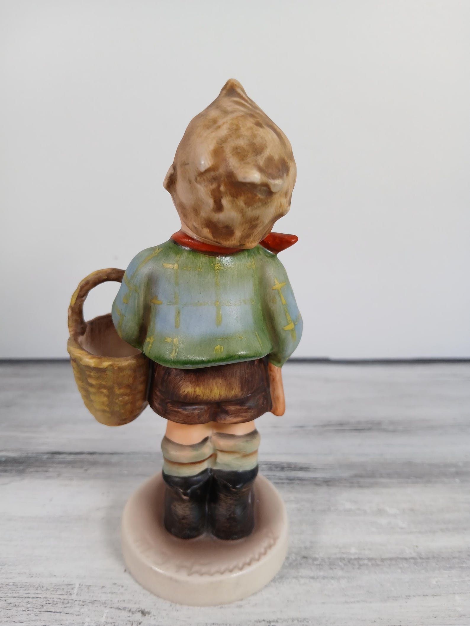Goebel Hummel Germany Village Boy With Basket Numbered Signed Figurine ...