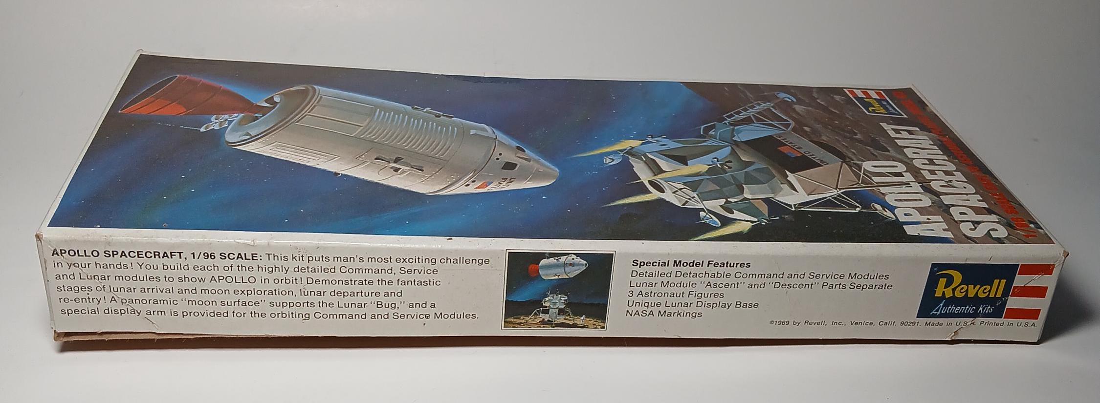 Rare VTG 1969 Revell Apollo Spacecraft Model Kit Silver Decals Complete ...