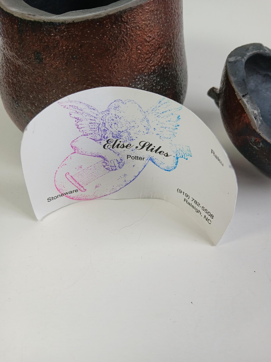 Handmade Studio Art Pottery Raku Pear Jar Container With Lid Signed ...