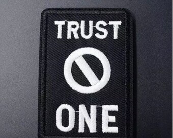 Trust No One Embroidered Iron on Patch - Etsy