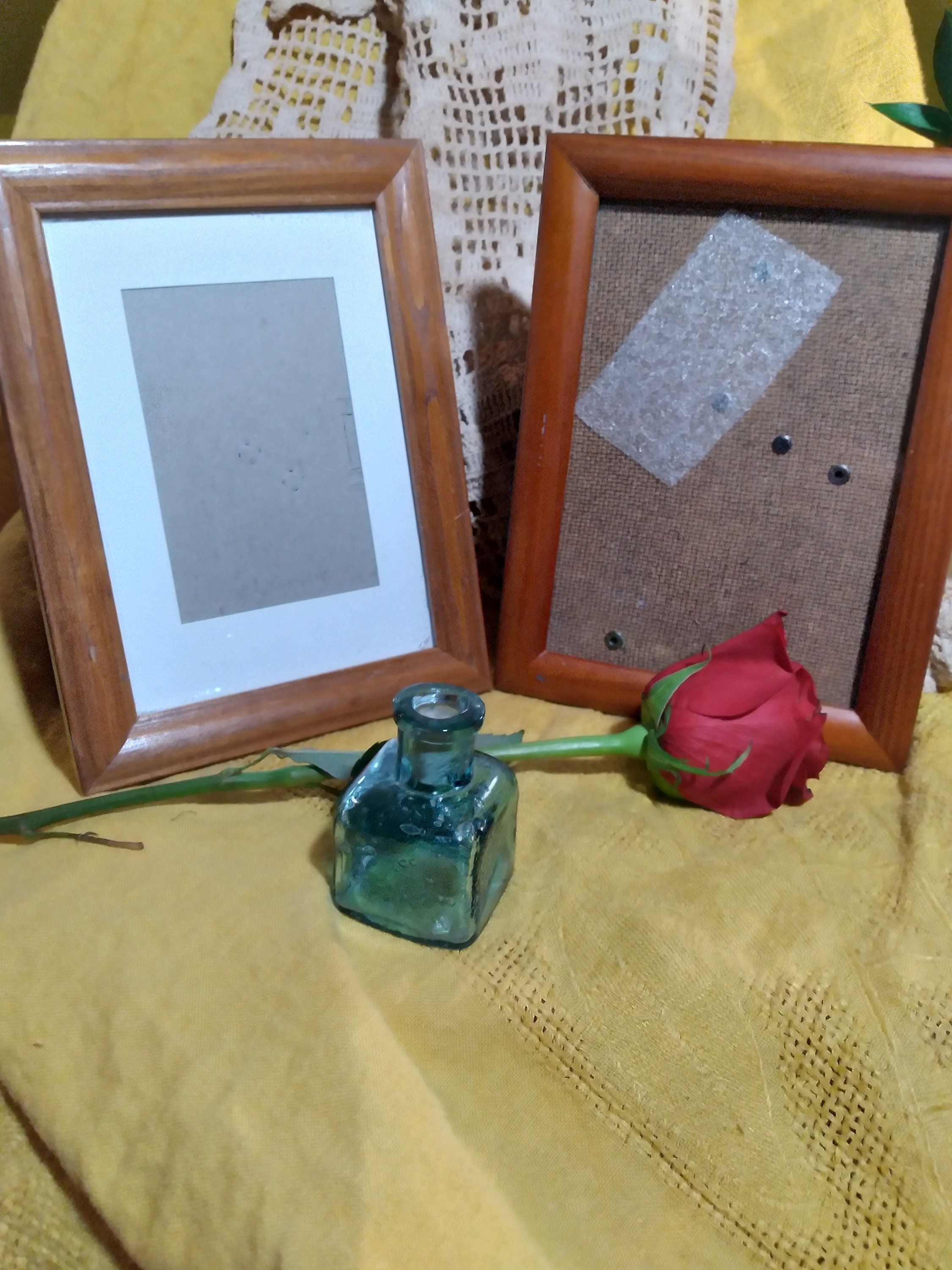 Set of 2 Wooden Photo Frames 1980s Photo Frames Table Top - Etsy