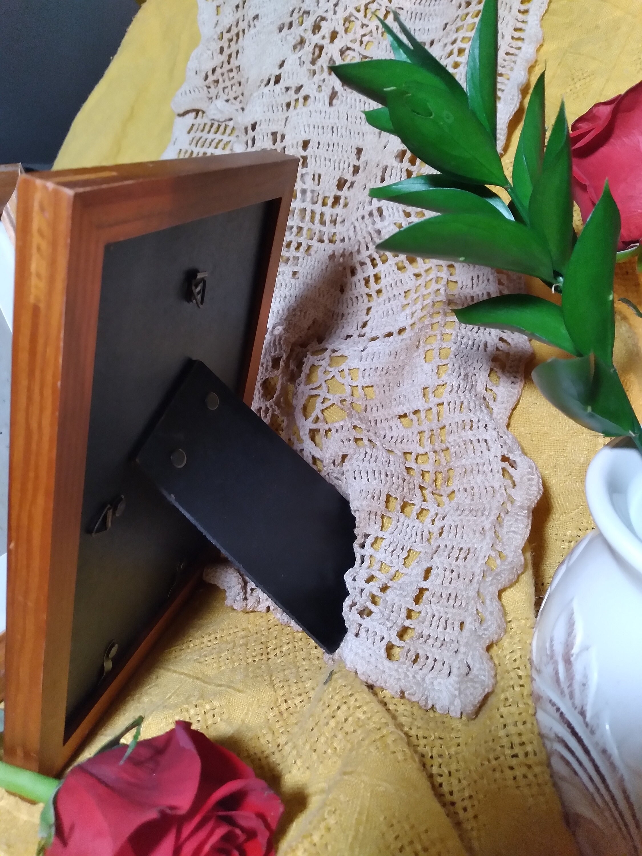 Set of 2 Wooden Photo Frames 1980s Photo Frames Table Top - Etsy