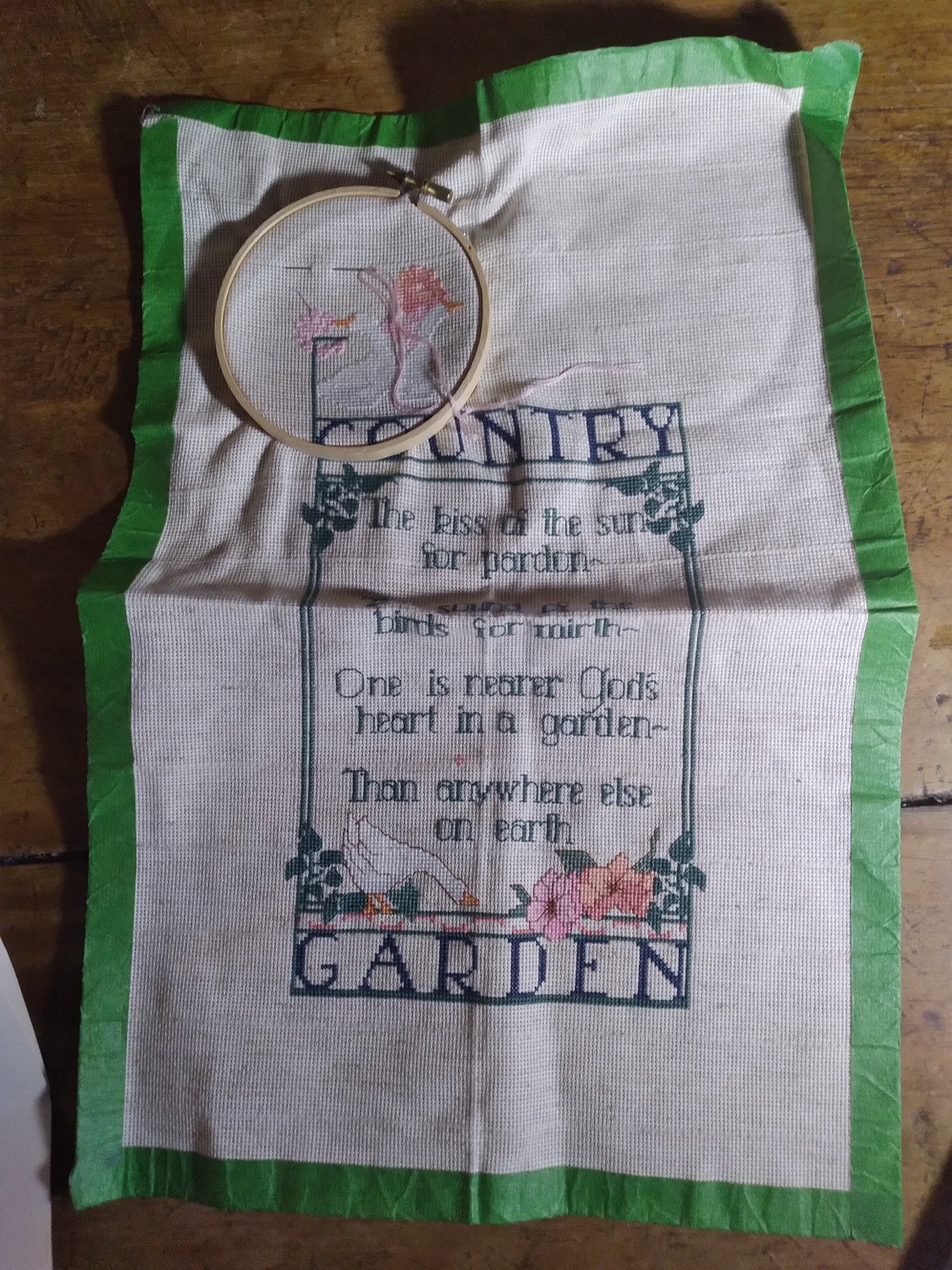 1980s Cross Stitch Kit, Needle Art, Needlecraft, Country Farmhouse ...