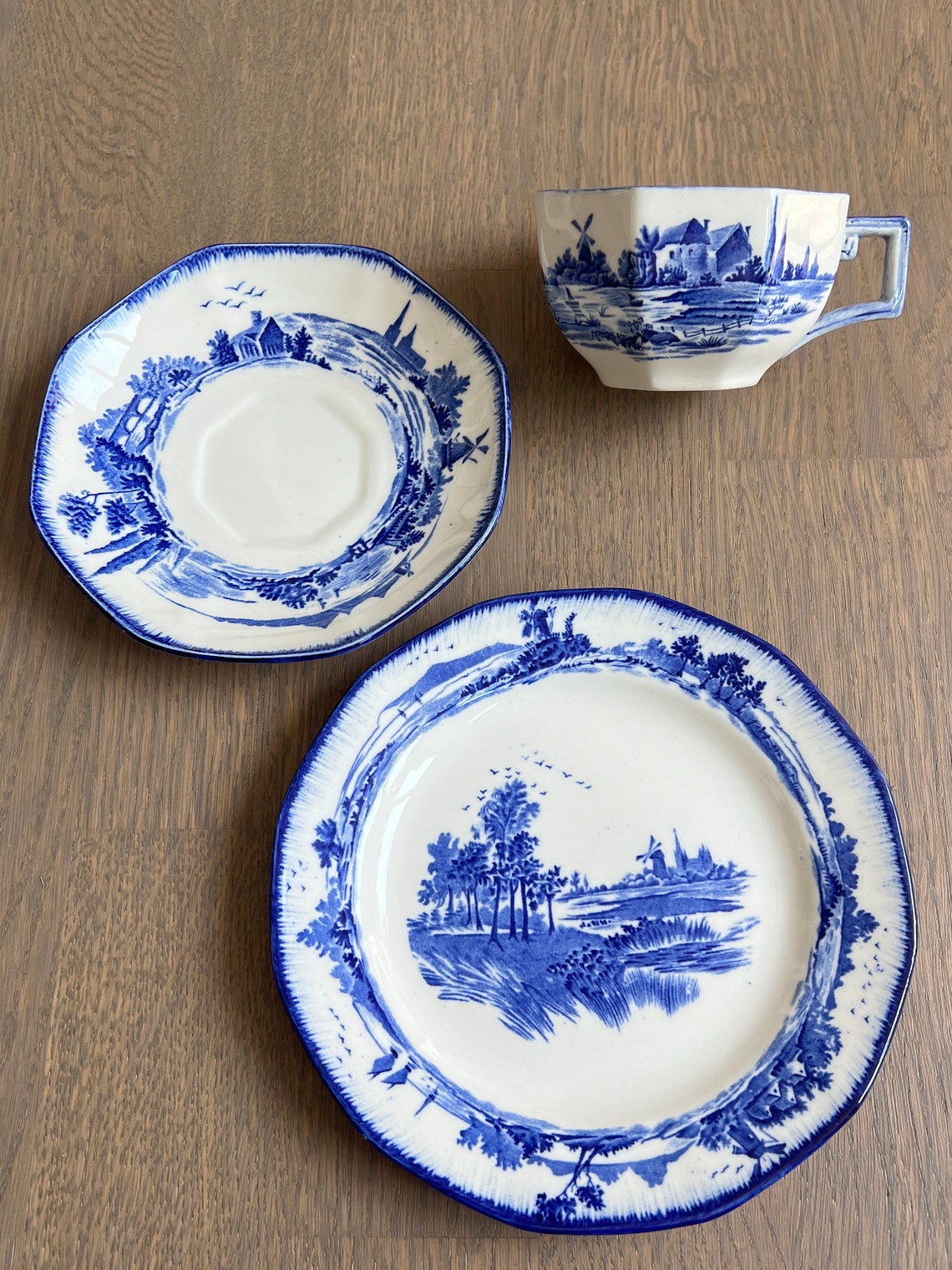 1920s Vintage Royal Doulton Norfolk Pattern Octagonal Tea Cup Saucer ...