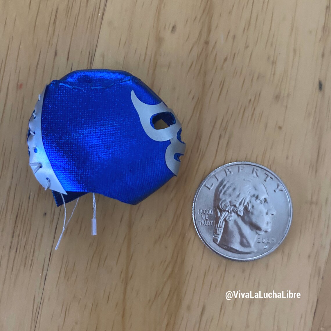 Lucha Libre Mini Mask -blue Demon - Handmade Luchador Mask ...