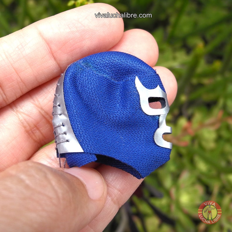 Lucha Libre Mini Mask blue Demon Handmade Luchador Mask - Etsy