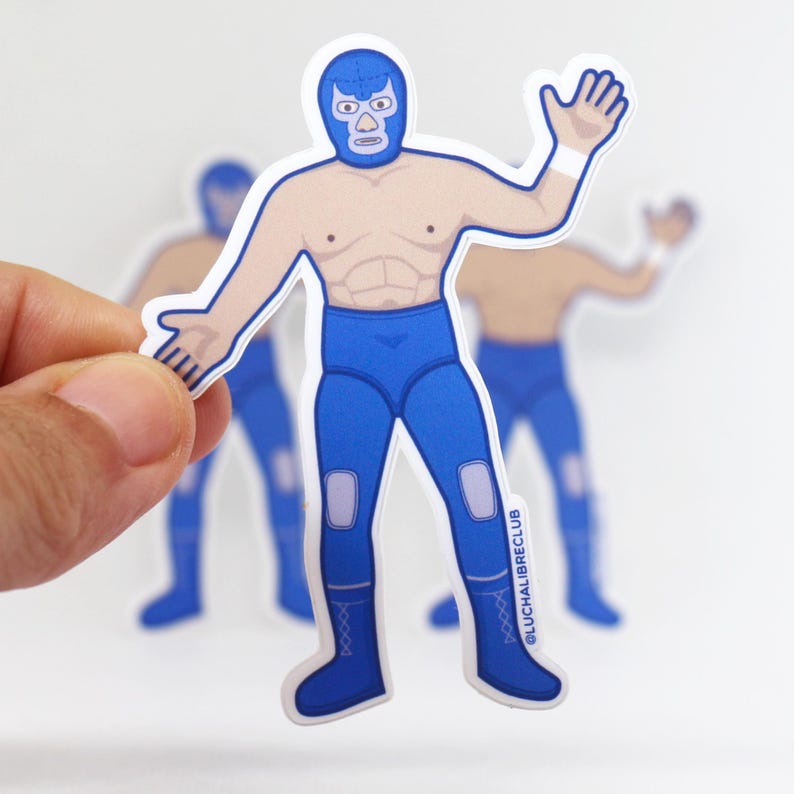 Blue Demon Lucha Libre Sticker – Waterproof Vinyl Luchador - Etsy