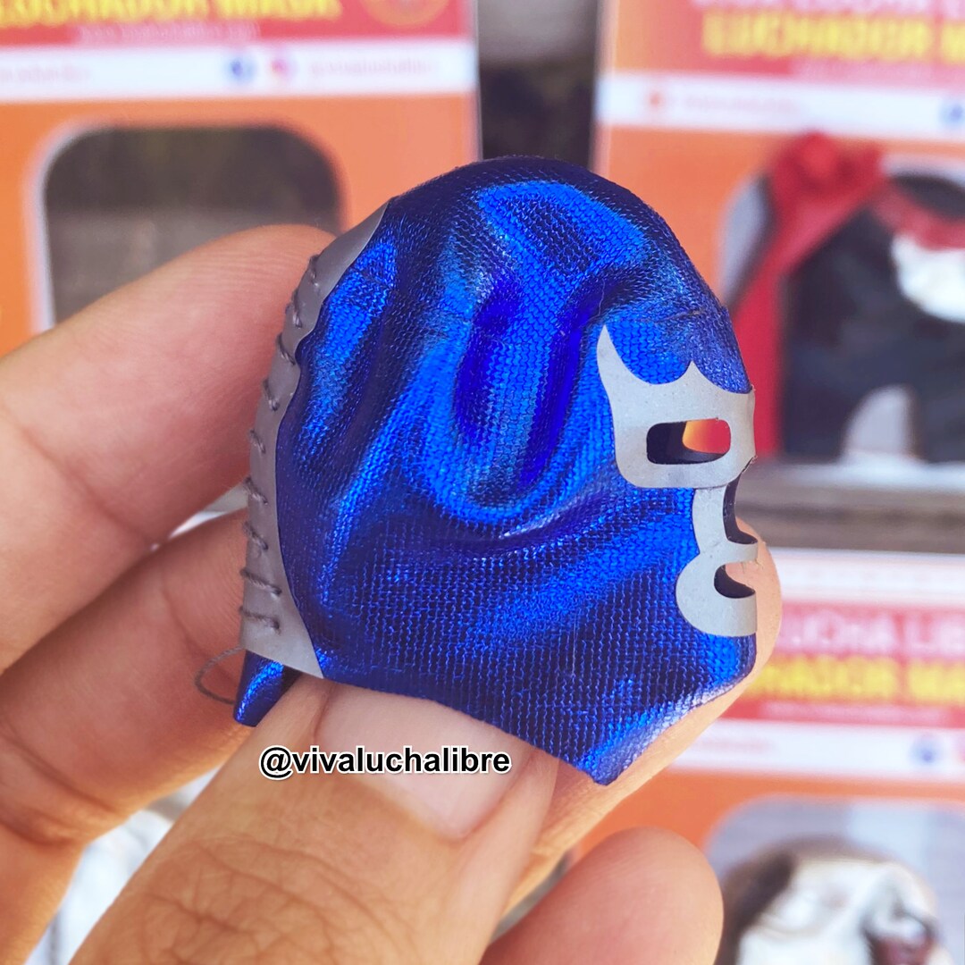 Lucha Libre Mini Mask blue Demon Handmade Luchador Mask - Etsy