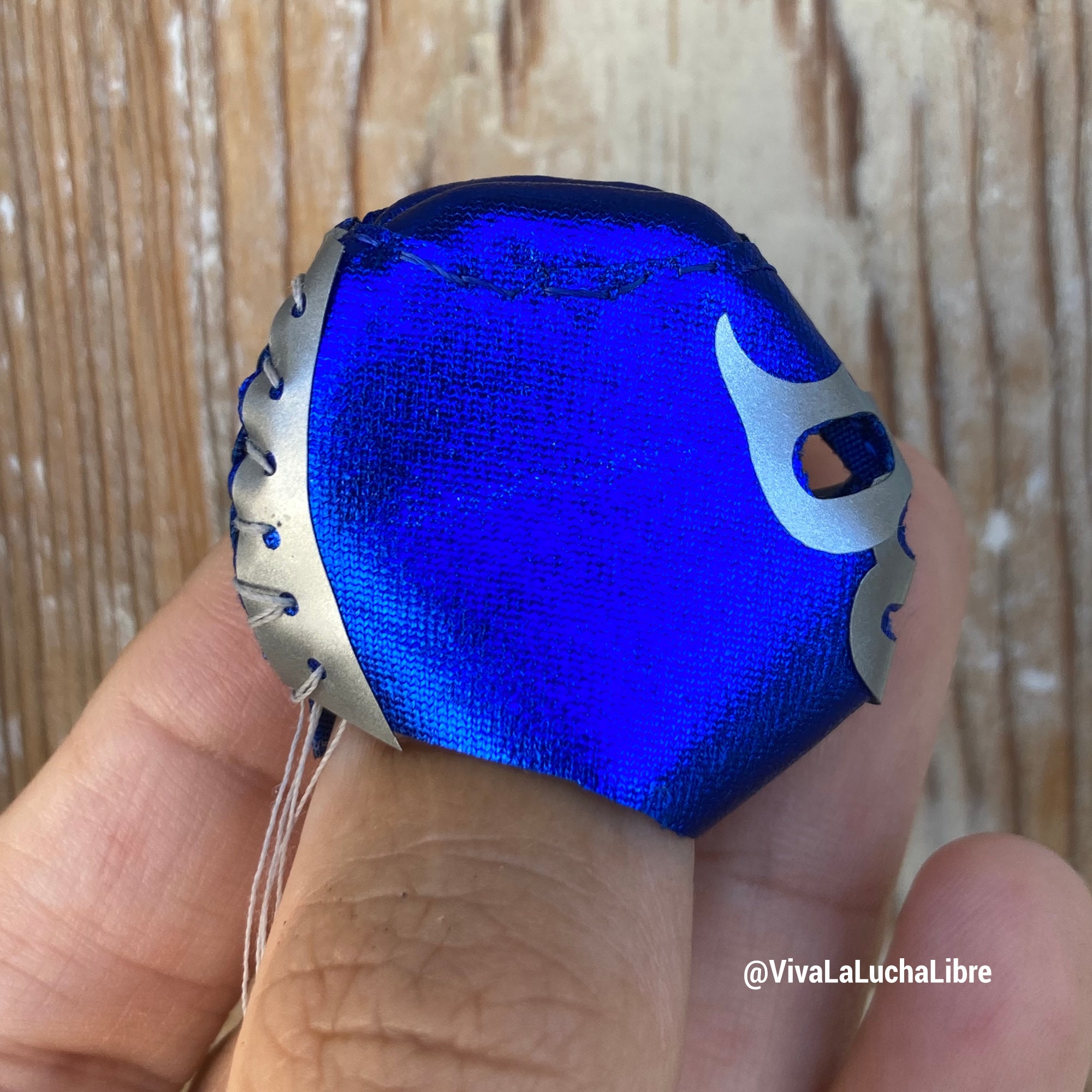 Lucha Libre Mini Mask -blue Demon - Handmade Luchador Mask ...