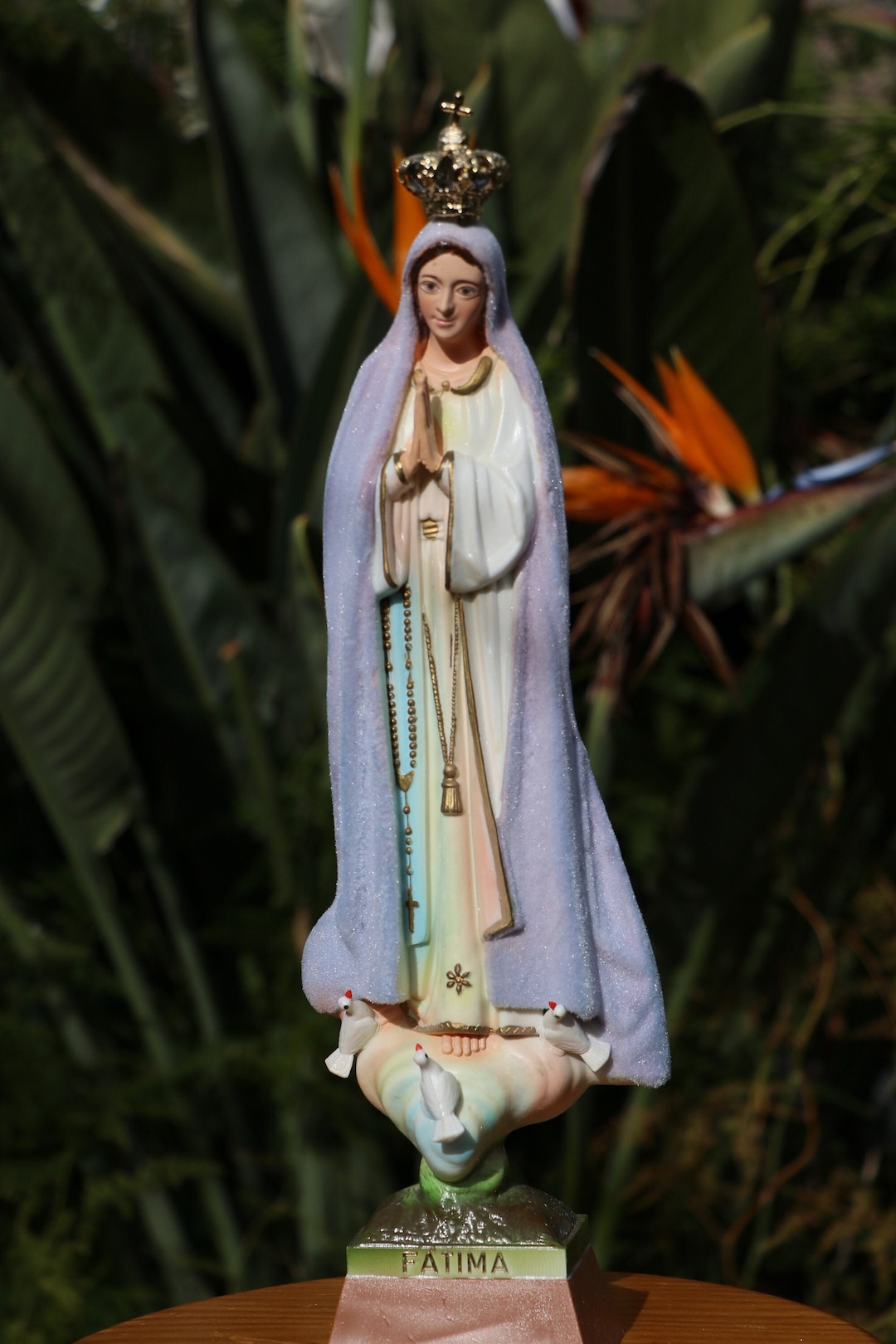 Buy Our Lady of Fatima Whether Changing Color Religious Statue Virgin ...