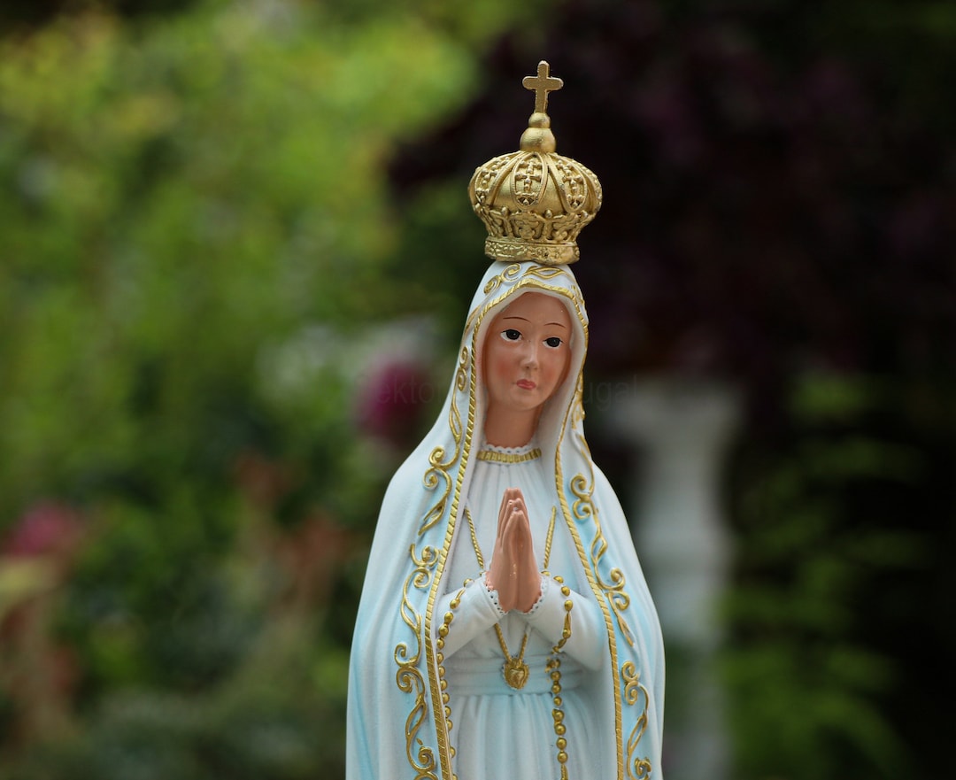 Our Lady of Fátima, BLUE, 34 Cm - 13.38 '' Hand Painting Figurine - Etsy