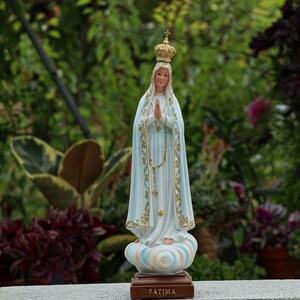 Our Lady of Fátima, BLUE, 34 Cm - 13.38 '' Hand Painting Figurine - Etsy