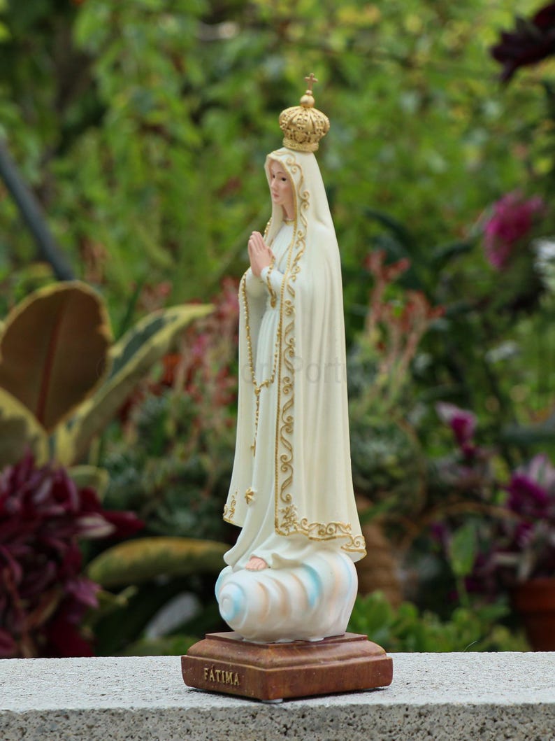 Statue Our Lady of Fatima, Our Lady of Fatima, Religious Figure Color ...