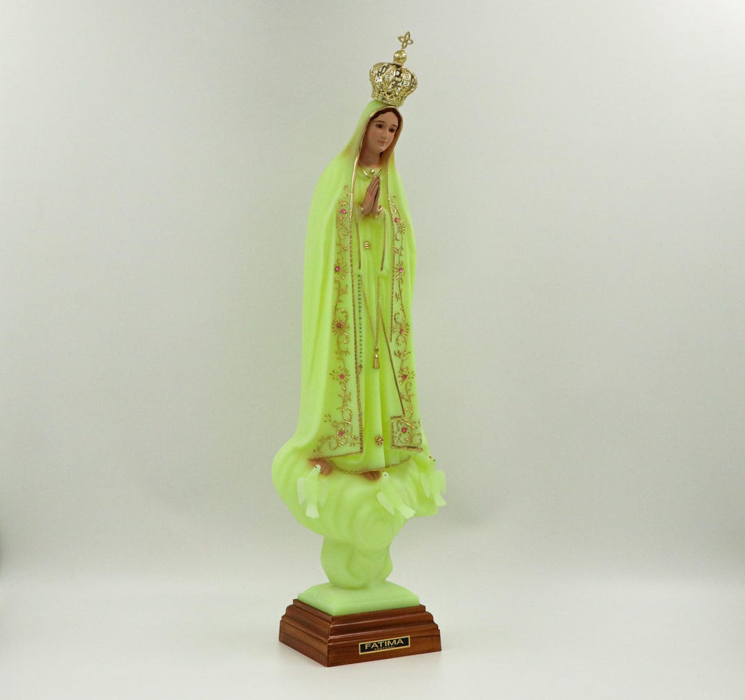 Luminous Our Lady of Fatima 48cm,glows in the Dark, Statue Religious ...