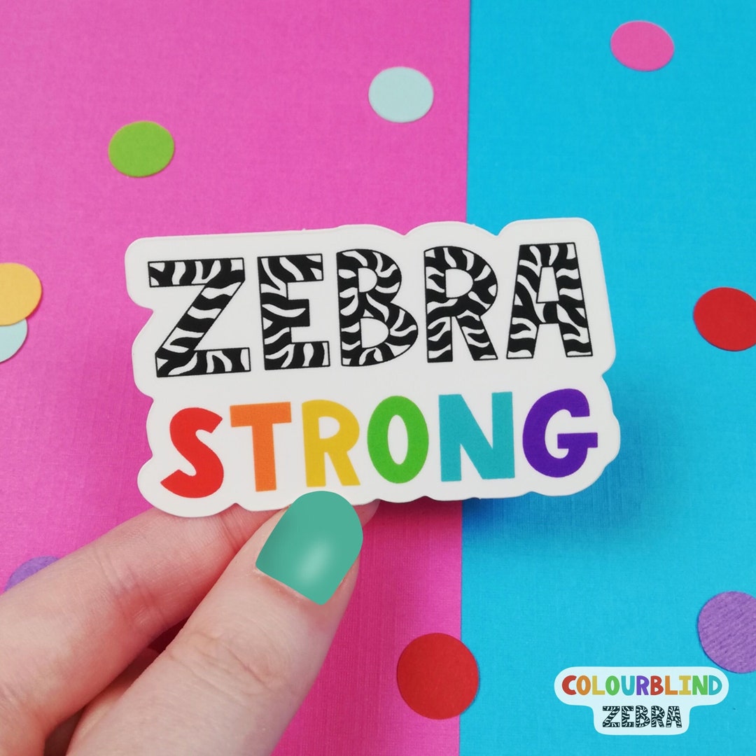 Zebra Strong Vinyl Sticker - Ehlers Danlos Syndrome, Connective Tissue ...
