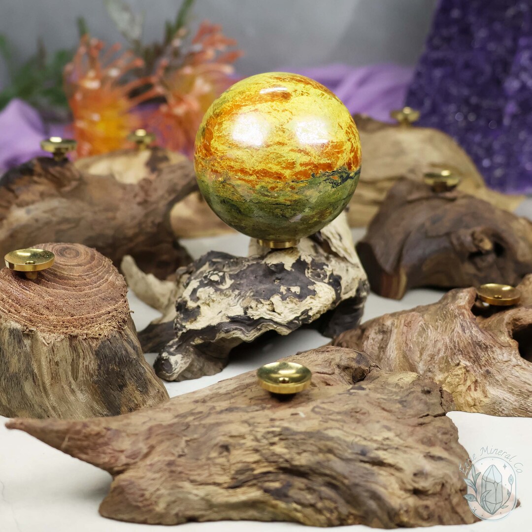 Natural Driftwood Style Single Sphere Holder Stands - Etsy