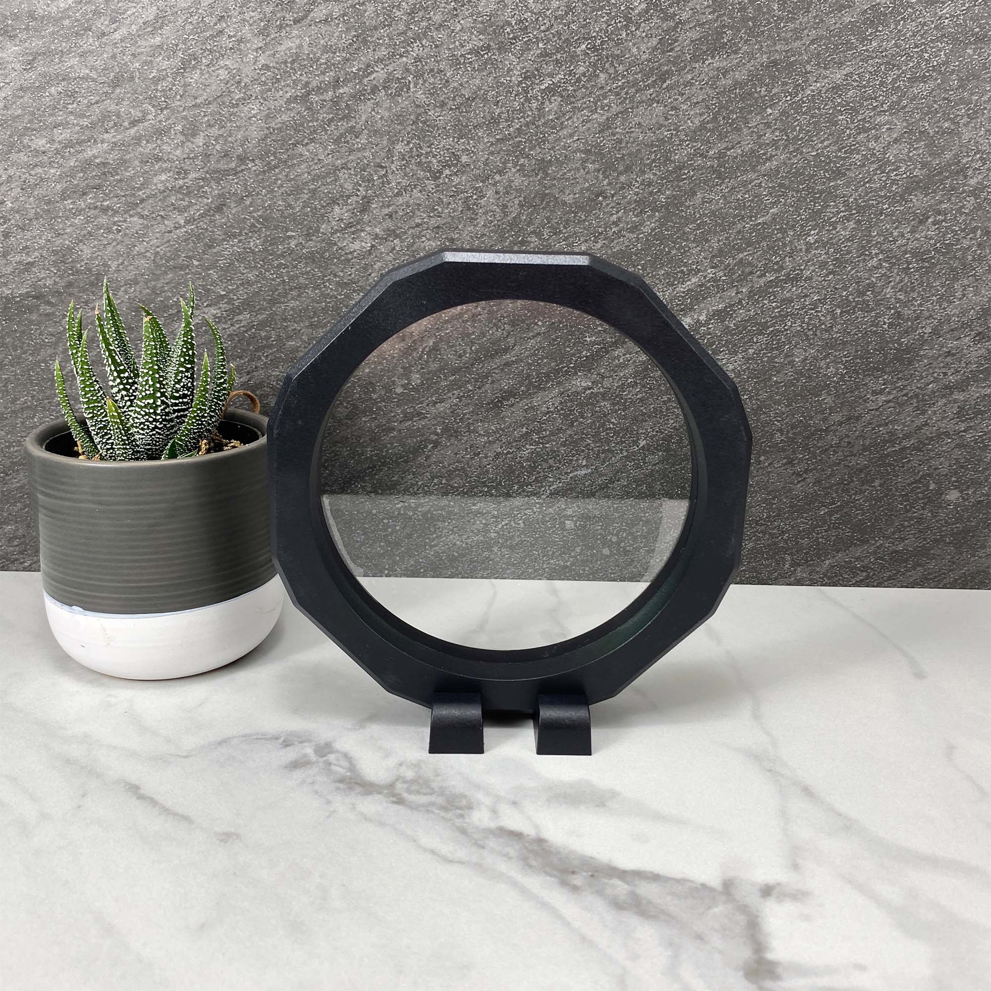 3D Gem and Crystal Circular Window Suspension Floating Display - Etsy