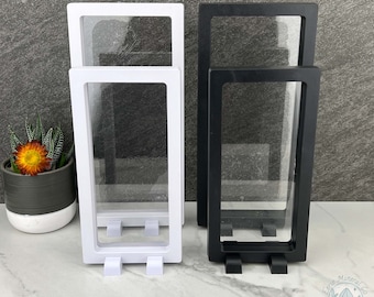 Unique 3D Gem and Crystal Floating Suspension Frame Display Cases Stand ...