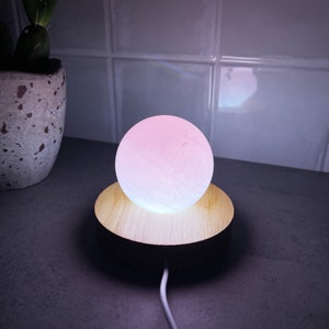 USB Powered LED Light Wood Sphere Holder - Etsy