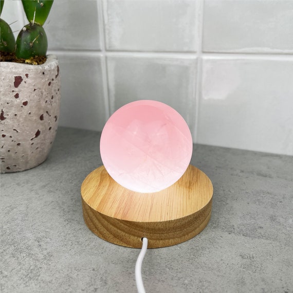USB Powered LED Light Wood Sphere Holder - Etsy