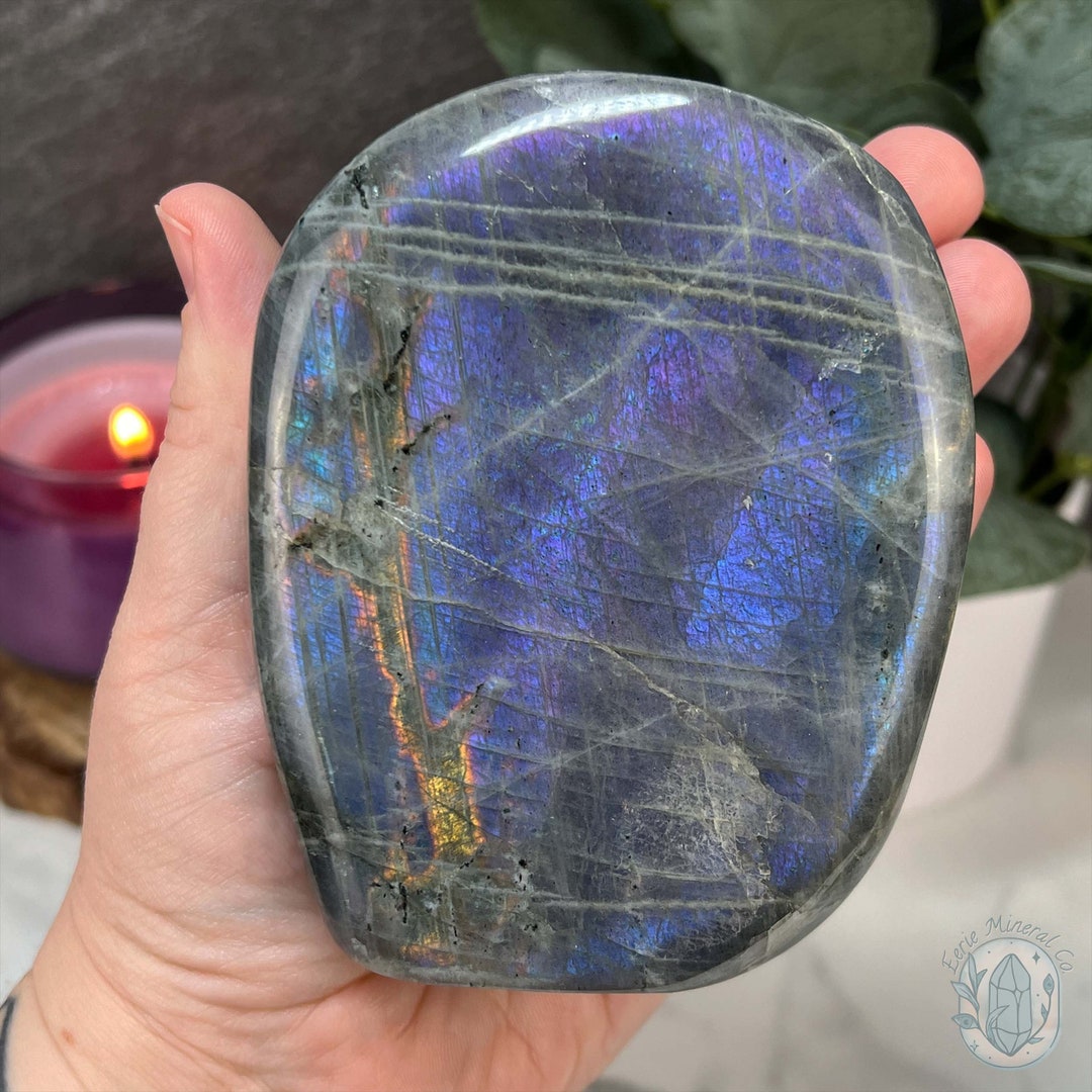 Polished Blue and Purple Flash Labradorite Freeform - Etsy