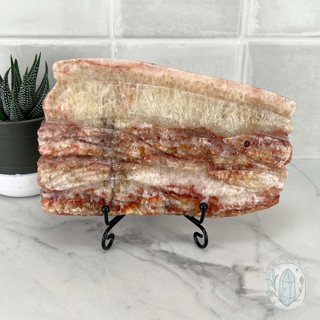 Polished Pork Stone Red Banded Calcite Specimen Slab - Etsy