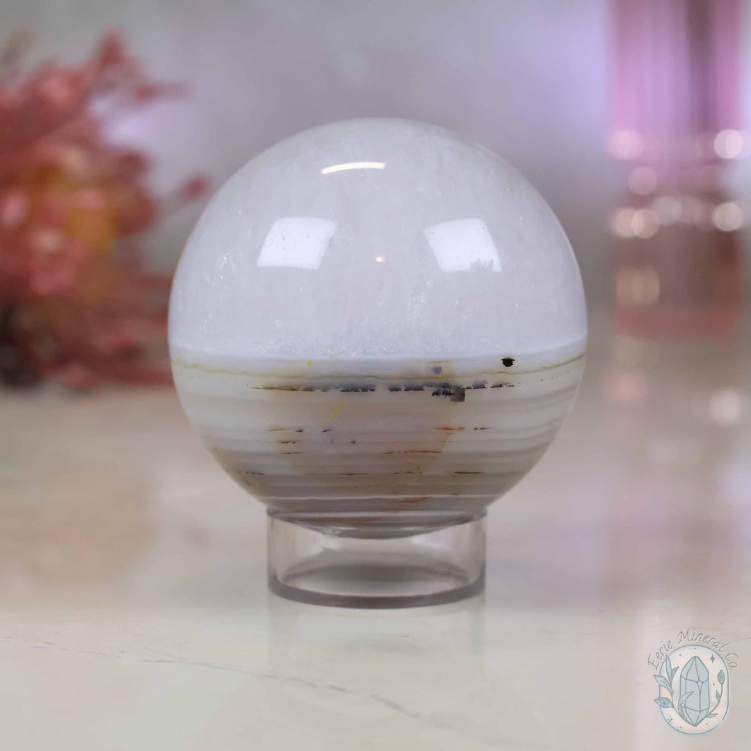 60mm Polished Layered Dendritic Quartz Sphere - Etsy