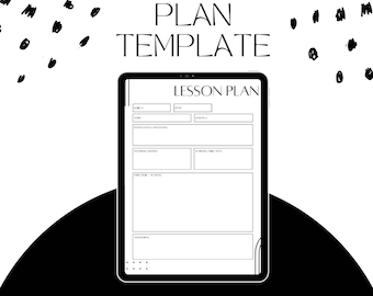 Vertical Lesson Plan Template - Etsy