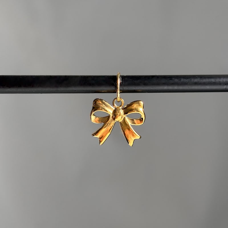 Gold Earrings Bow Design - Etsy UK