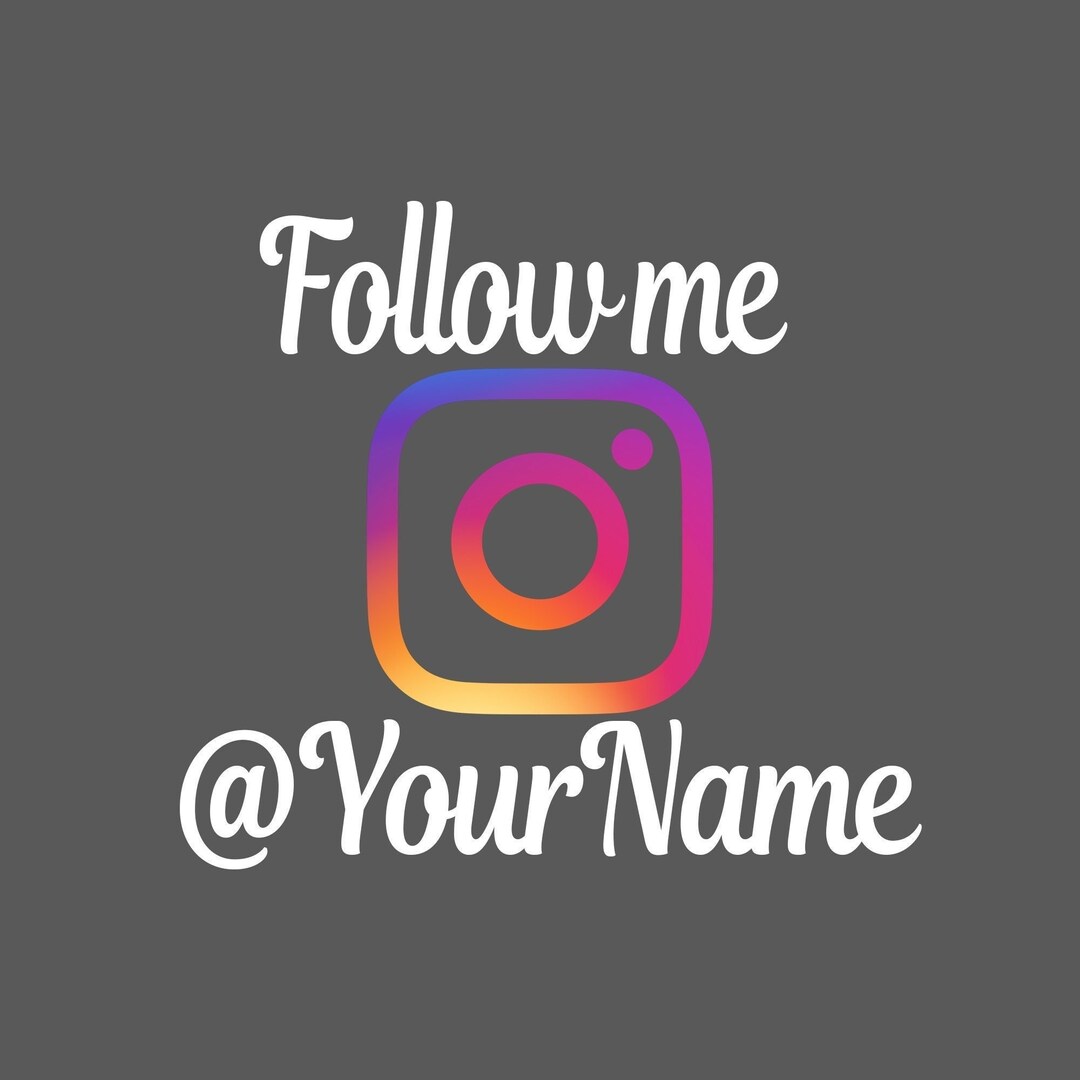 Custom Instagram Logo SET 2 Personalized | Instagram Button/sticker ...