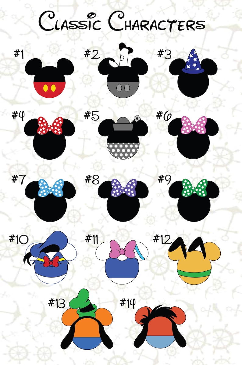 Disney Classic Mickey and Minnie Silhouette Magnets - Etsy