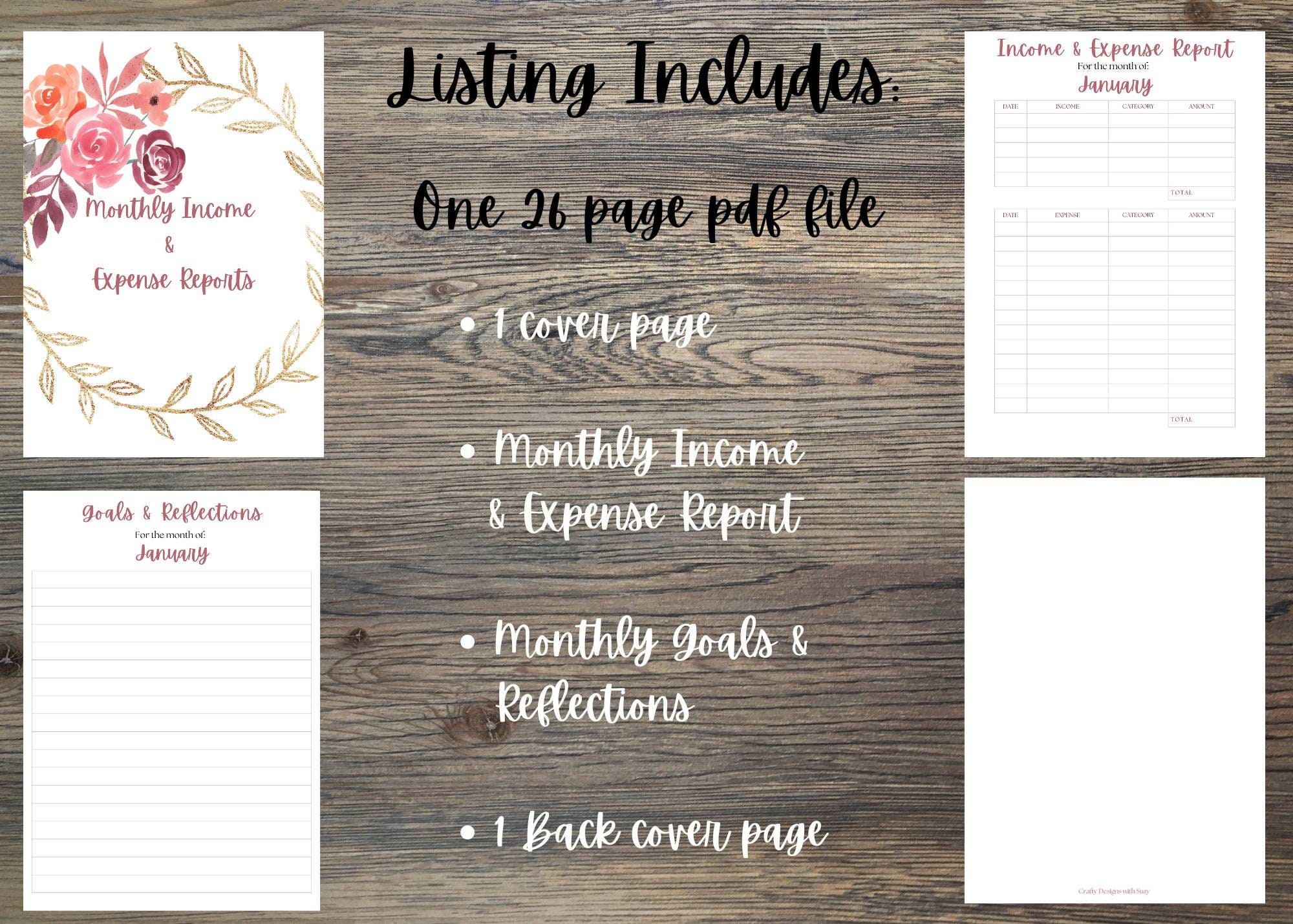 Income and Expenses Tracker Bundle | Printable | Budgeting Tools ...