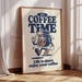 Retro Coffee Time Poster: Minimalist Coffee Shop Art (digital Download ...