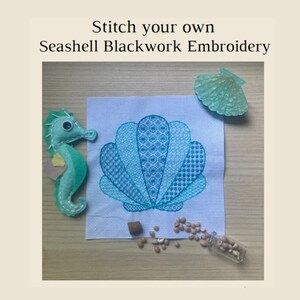 Seashell Blackwork PDF Pattern and Instructions // Beach | Seaside ...