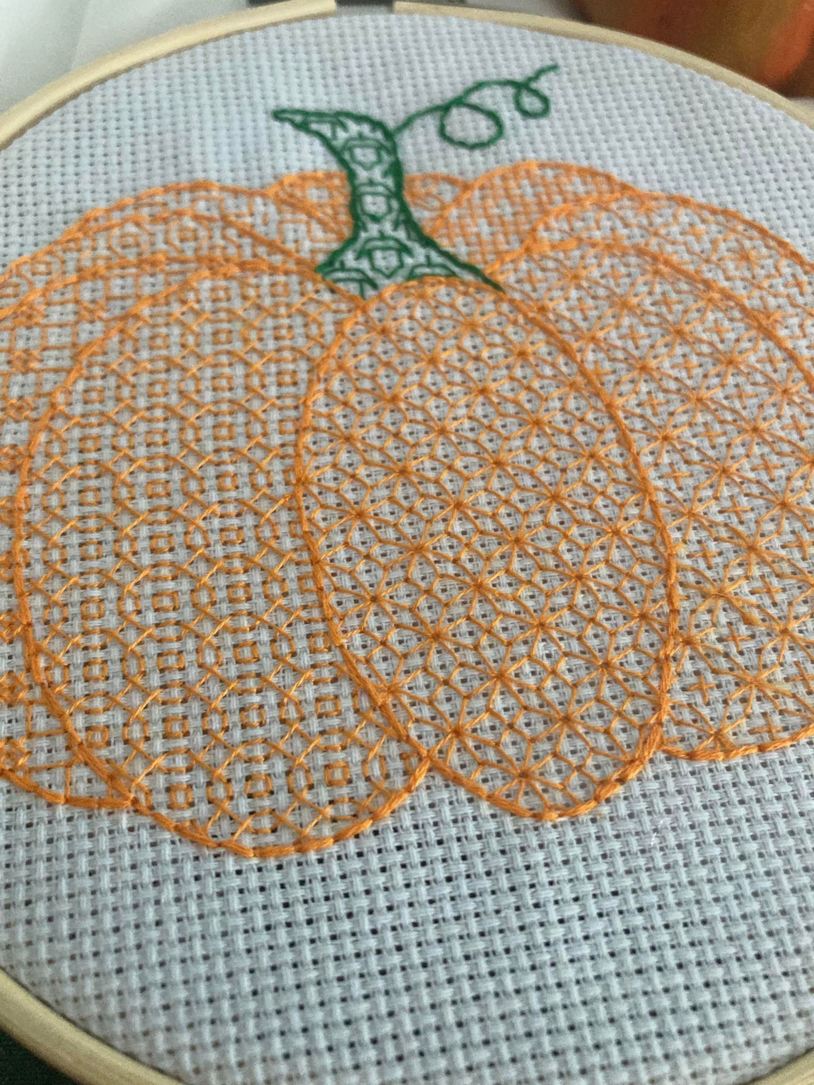 Blackwork Pumpkin PDF Pattern and Instructions // Blackwork Embroidery ...