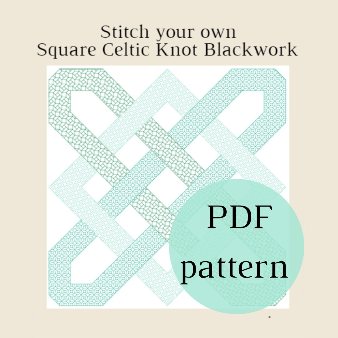 Celtic Knot PDF Pattern and Instructions // Intro to Blackwork ...