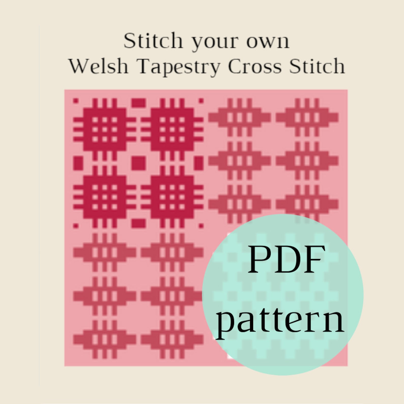 Welsh Tapestry Cross Stitch Embroidery Pattern | Cross Stitch ...
