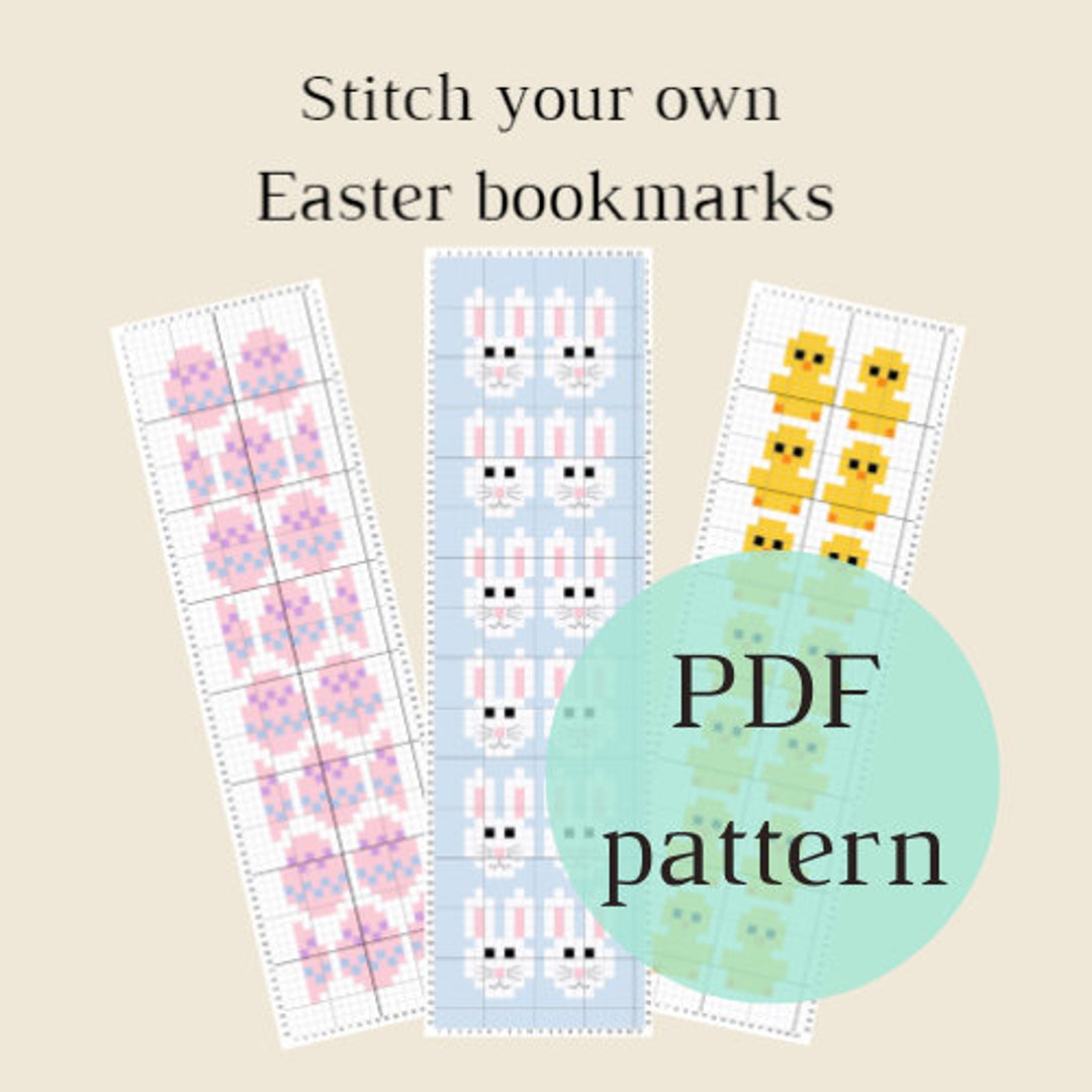 Easter Springtime Cross Stitch Bookmarks PDF Pattern and Instructions ...