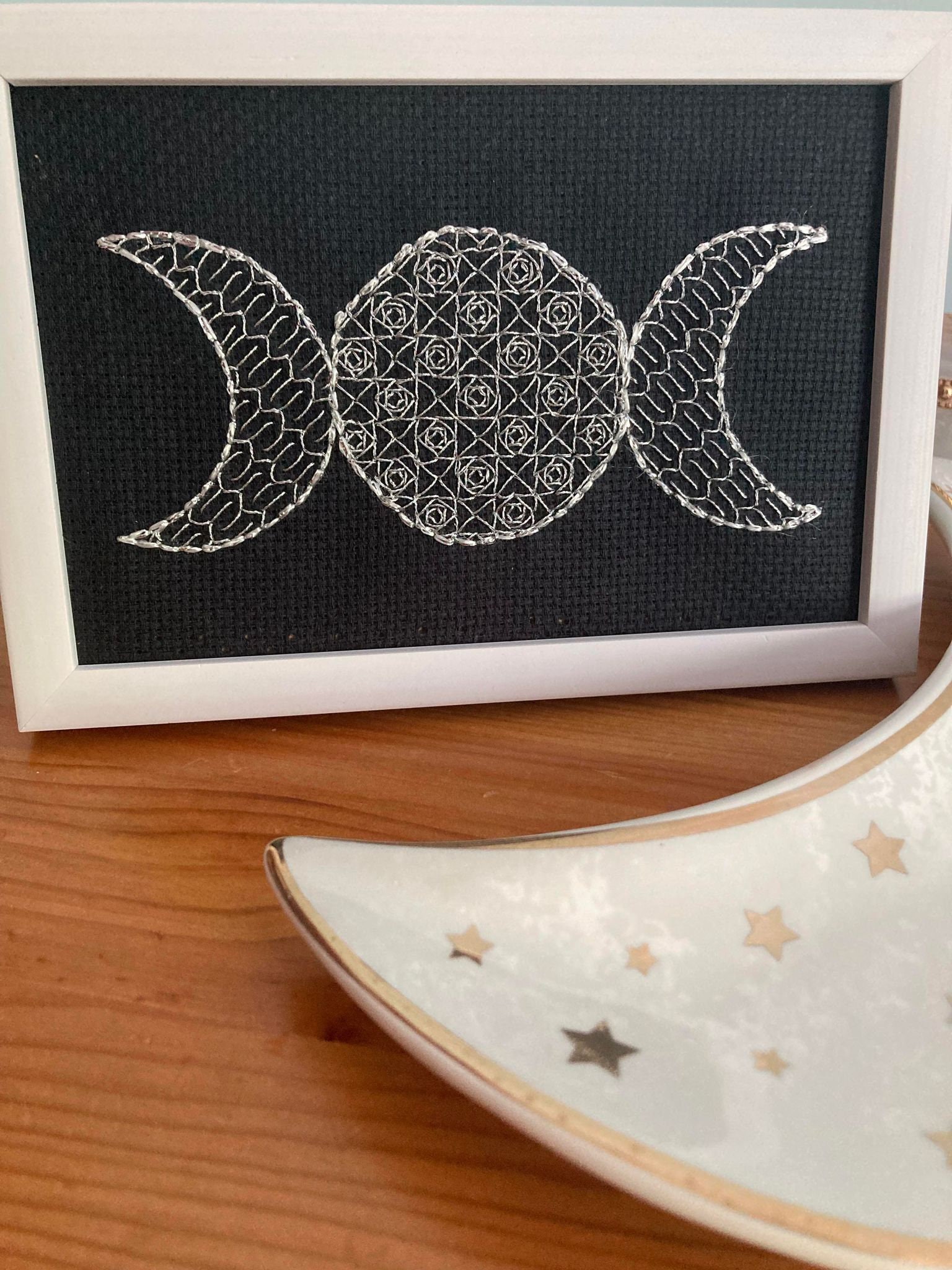 Moon Phases Blackwork PDF Pattern and Instructions // Blackwork ...