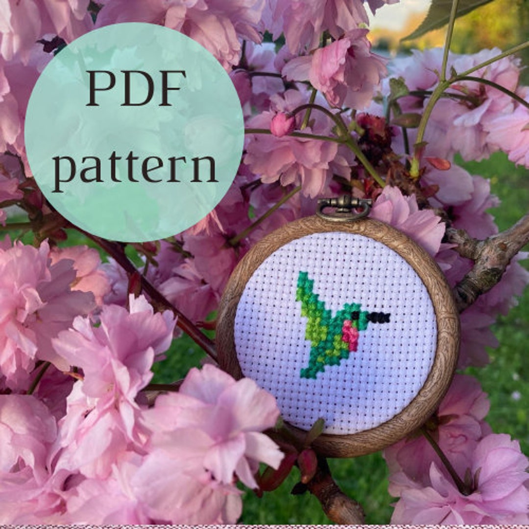 Cute Mini Hummingbird Cross Stitch Embroidery Pattern | Cross Stitch ...