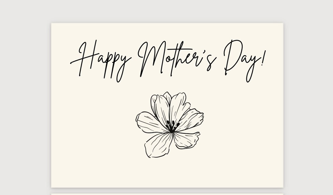 Mothers Day Card 2 Pages | Etsy