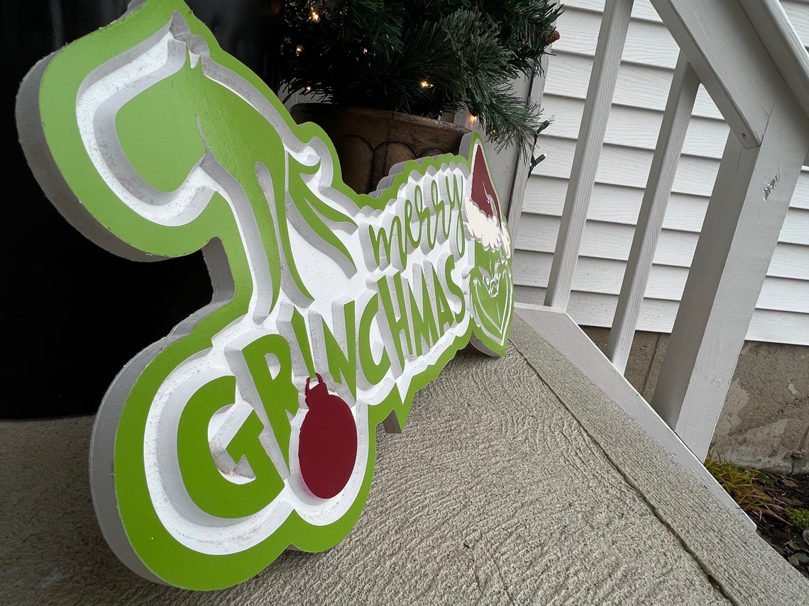 Merry Grinchmas Christmas Sign File How the Grinch Stole | Etsy
