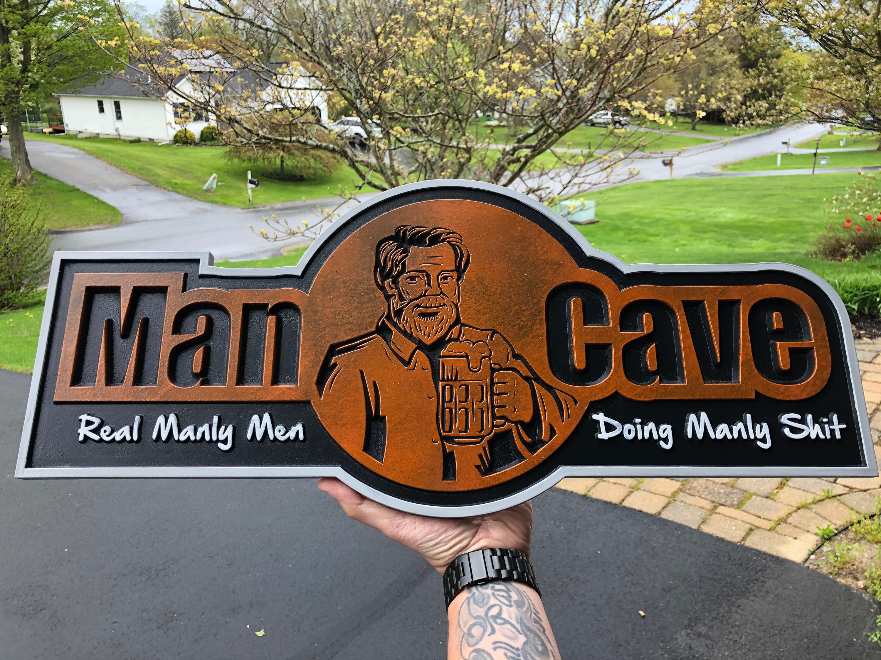 Man Cave Sign File real Manly Men Doing Manly Sht SVG - Etsy
