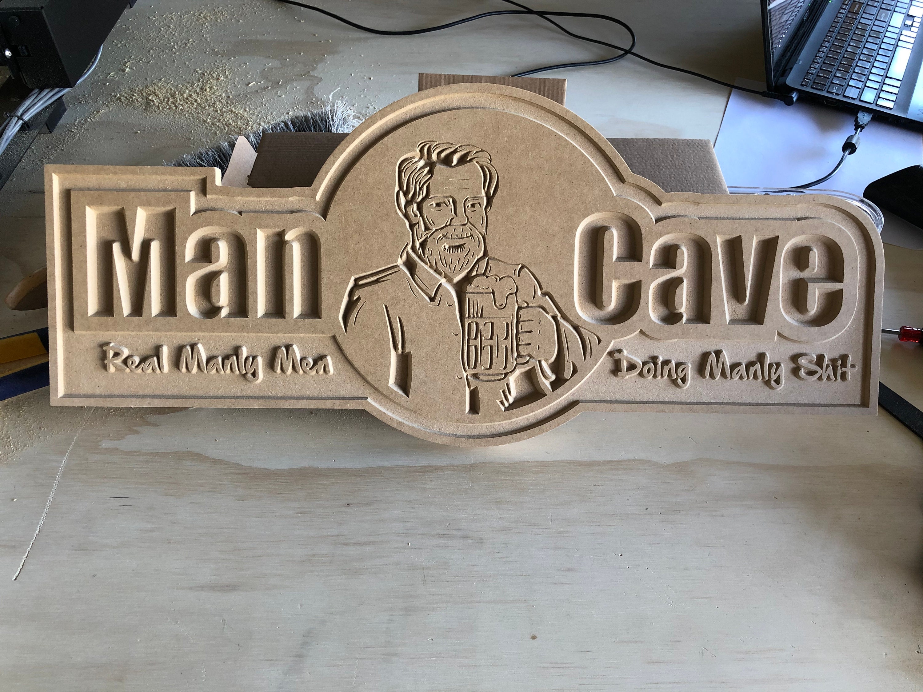 Man Cave Sign File Real Manly Men Doing Manly Sht SVG | Etsy
